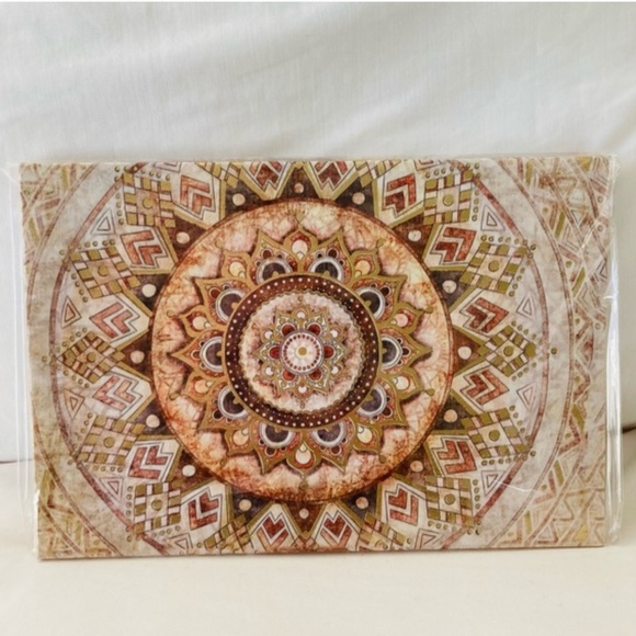 Special Moments | Wall Decor | Nwt Mandala Canvas Wall Art In Brown Tan ...